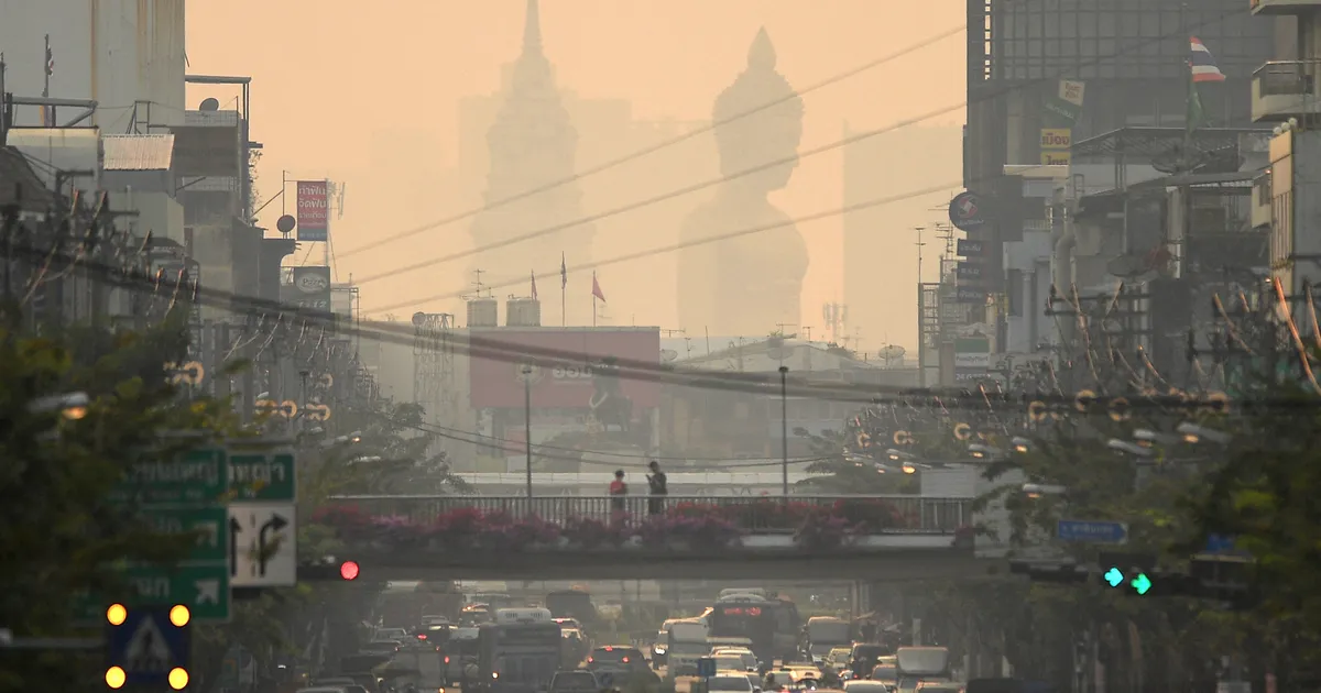 Õhusaaste Bangkoki linna kohal: 200 000 inimest vajab haiglaravi