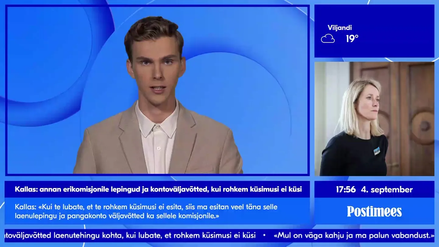 POSTIMEHE TELEUUDISED Kallas: annan erikomisjonile lepingud ja ...