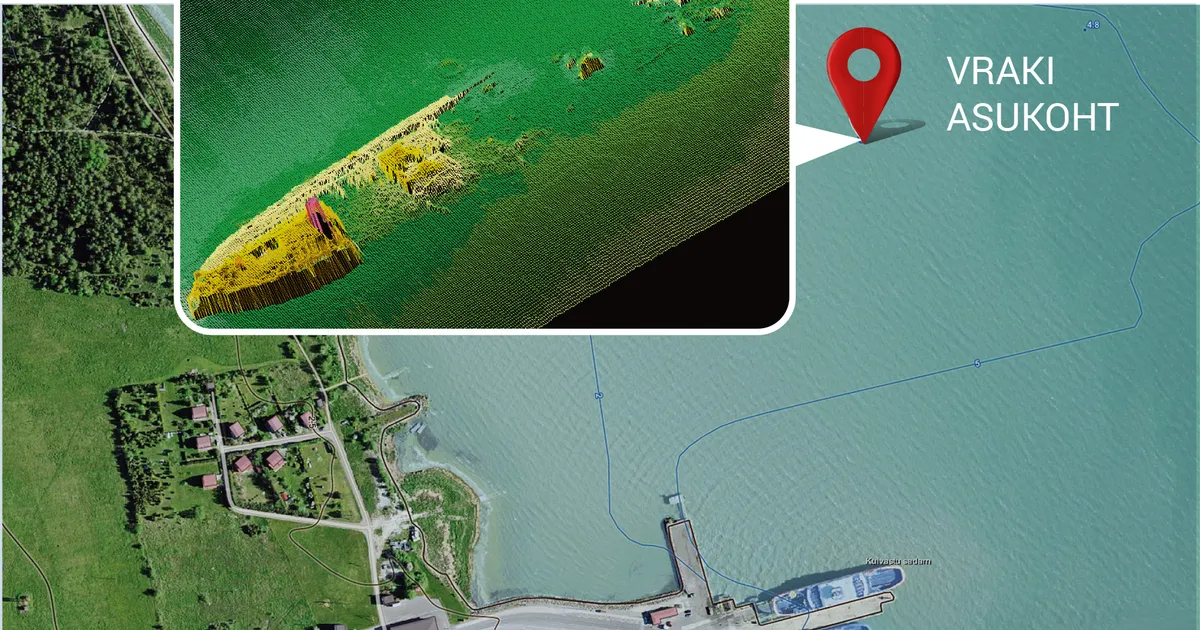 Kuivastu sadama lähistel lebab miinitraali vrakk