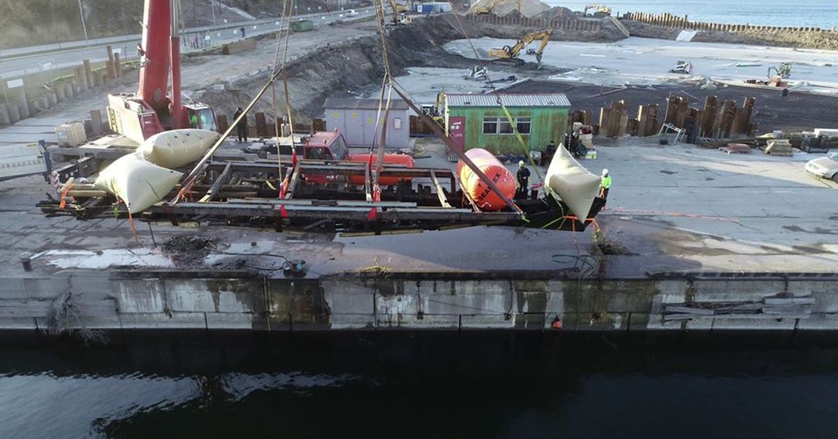 Kalaranna laevavrakk ootab Lennusadamas uputamiseks sobivamat ilma