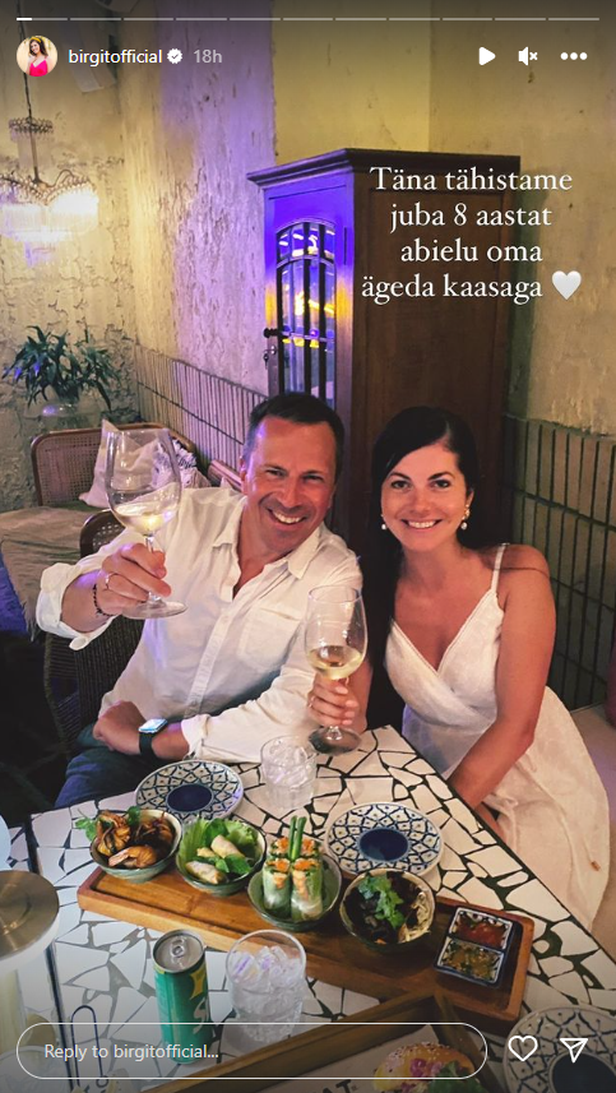 KLÕPSUD Birgit Sarrap tähistas mõnusal perepuhkusel abikaasaga pulma ...