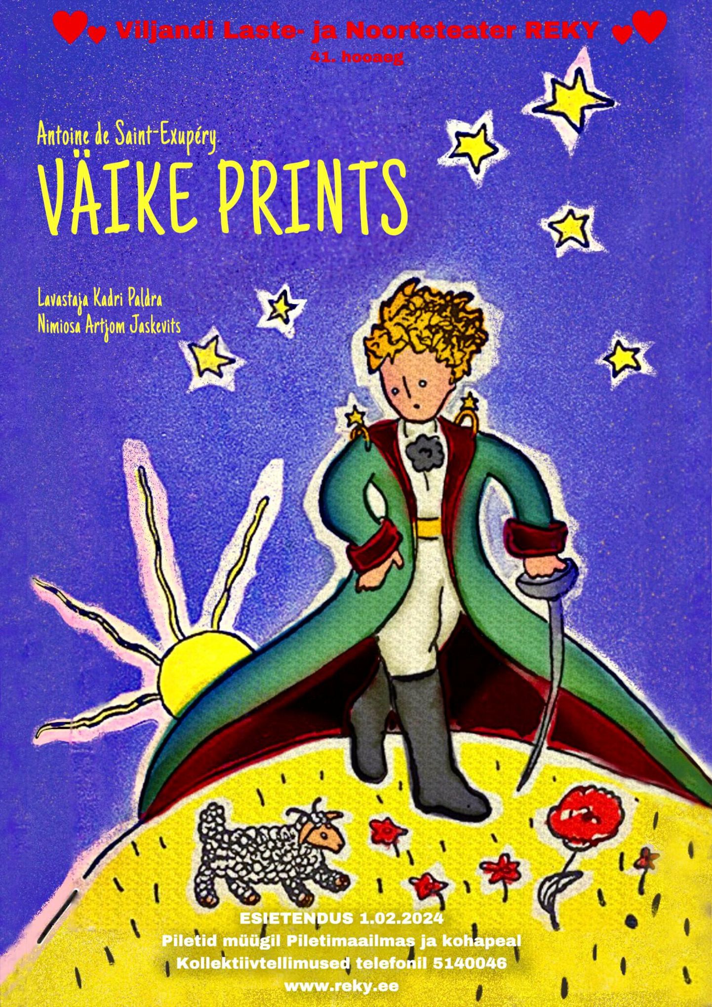 Laste- ja noorteteatris Reky esietendub "Väike prints"