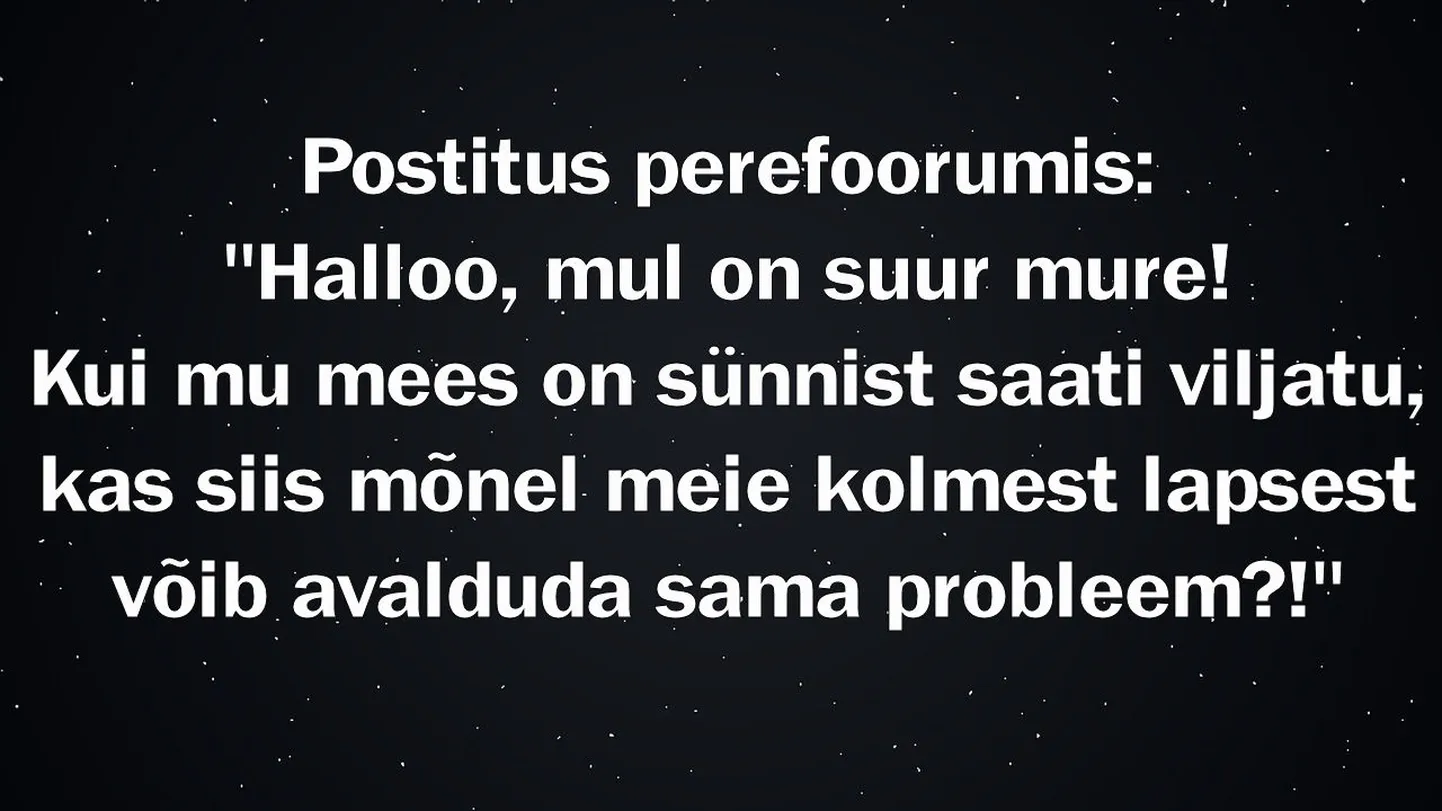 Mees on sünnist saati viljatu
