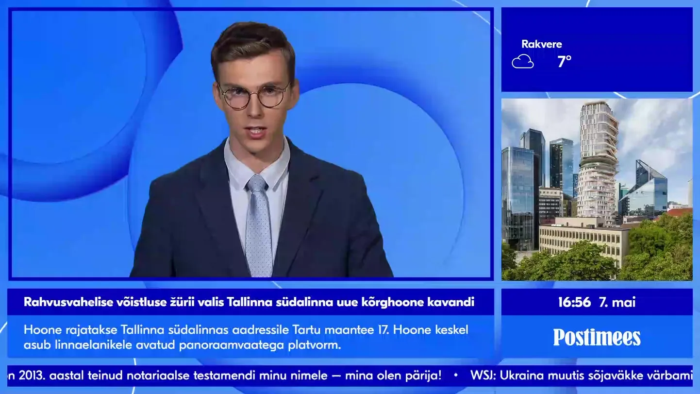 POSTIMEHE TELEUUDISED Rahvusvahelise võistluse žürii valis Tallinna ...