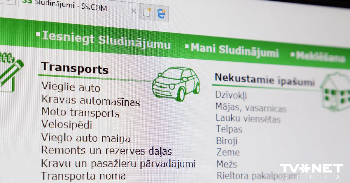 Sludinājumu portāla "ss.com" pārvaldītājs pērn strādāja ar 12,005 ...