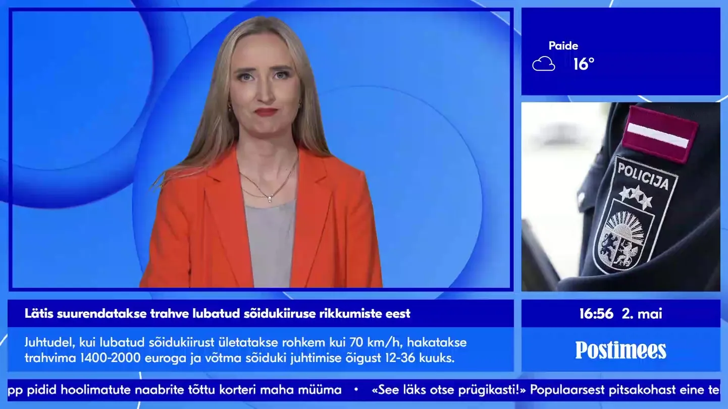 POSTIMEHE TELEUUDISED Lätis suurendatakse trahve lubatud sõidukiiruse ...