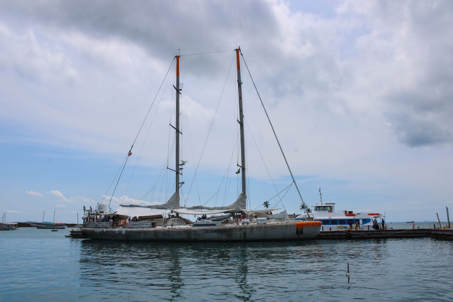 Rīgas ostā piestās Francijas jūras pētniecības jahta "Tara"