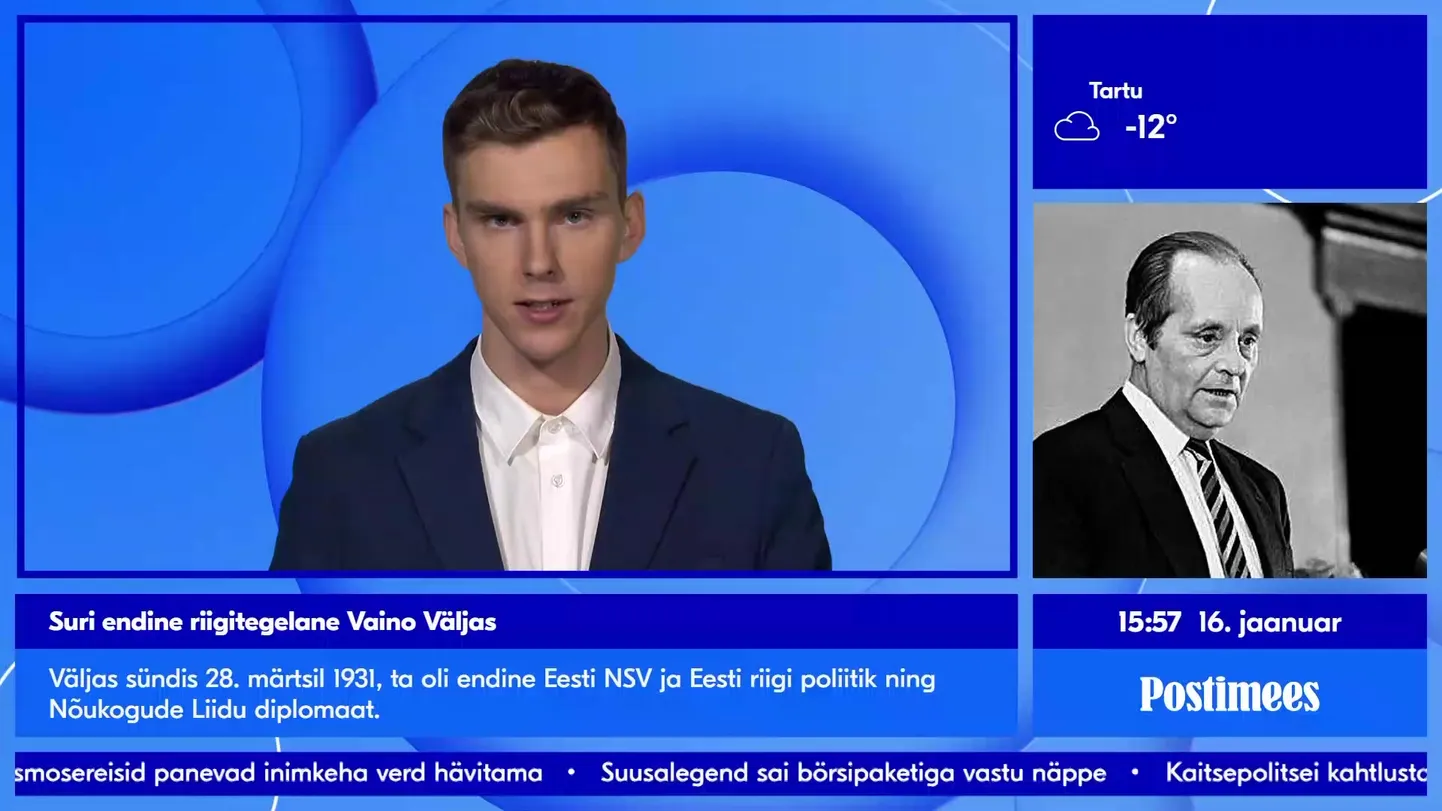 POSTIMEHE TELEUUDISED Suri endine riigitegelane Väino Väljas